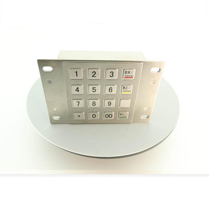 16 Keys IP65 304 Stainless Steel Encrypted Metal Pin Pad USB Payment Kiosk
