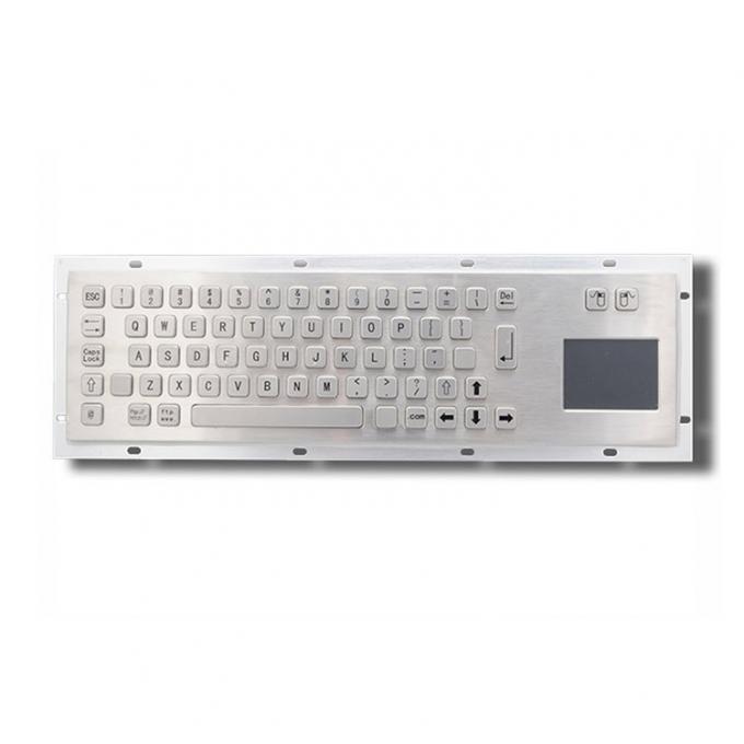 Kiosk IP65 SS QWERTY Industrial Metal Keyboard With Touchpad USB Interface