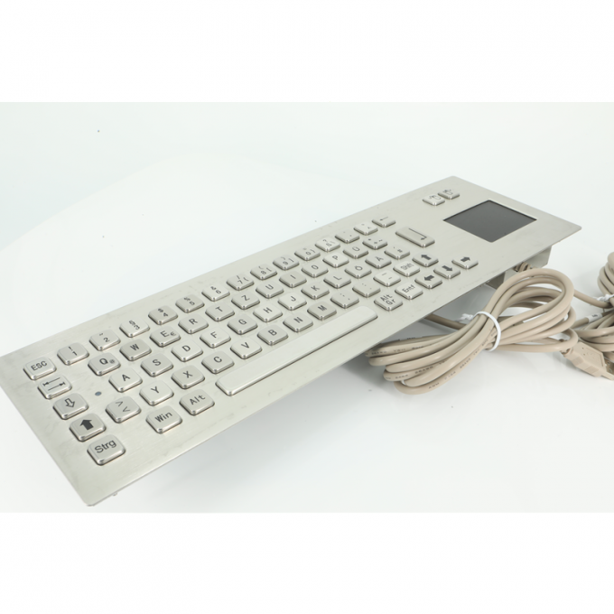 Panel Mounting IP65 QWERTY Industrial Keyboard With Touchpad Stainless ...