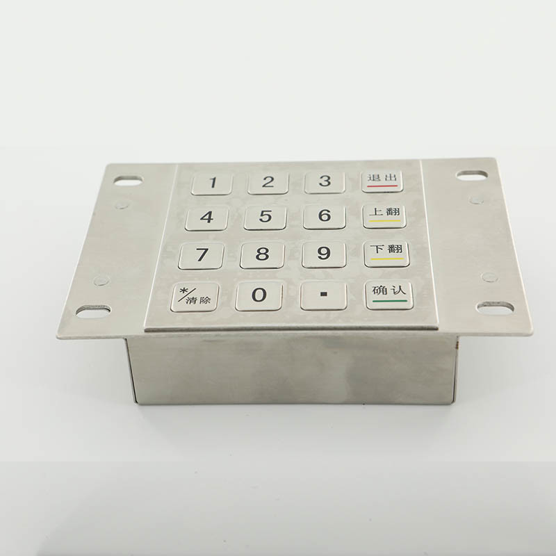 Secure AES-256 ATM Pin Pad with QWERTY Keypad Layout and LCD Display