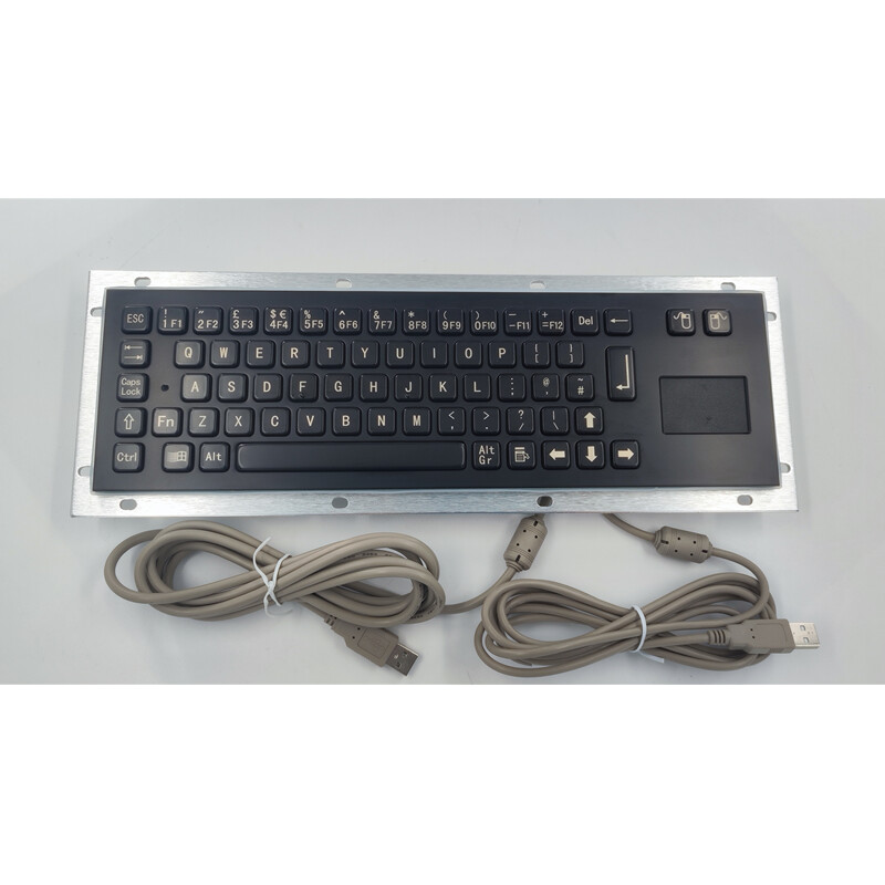 Ip65 Stainless Steel Black Metal Keyboard With Touchpad Self Service ...