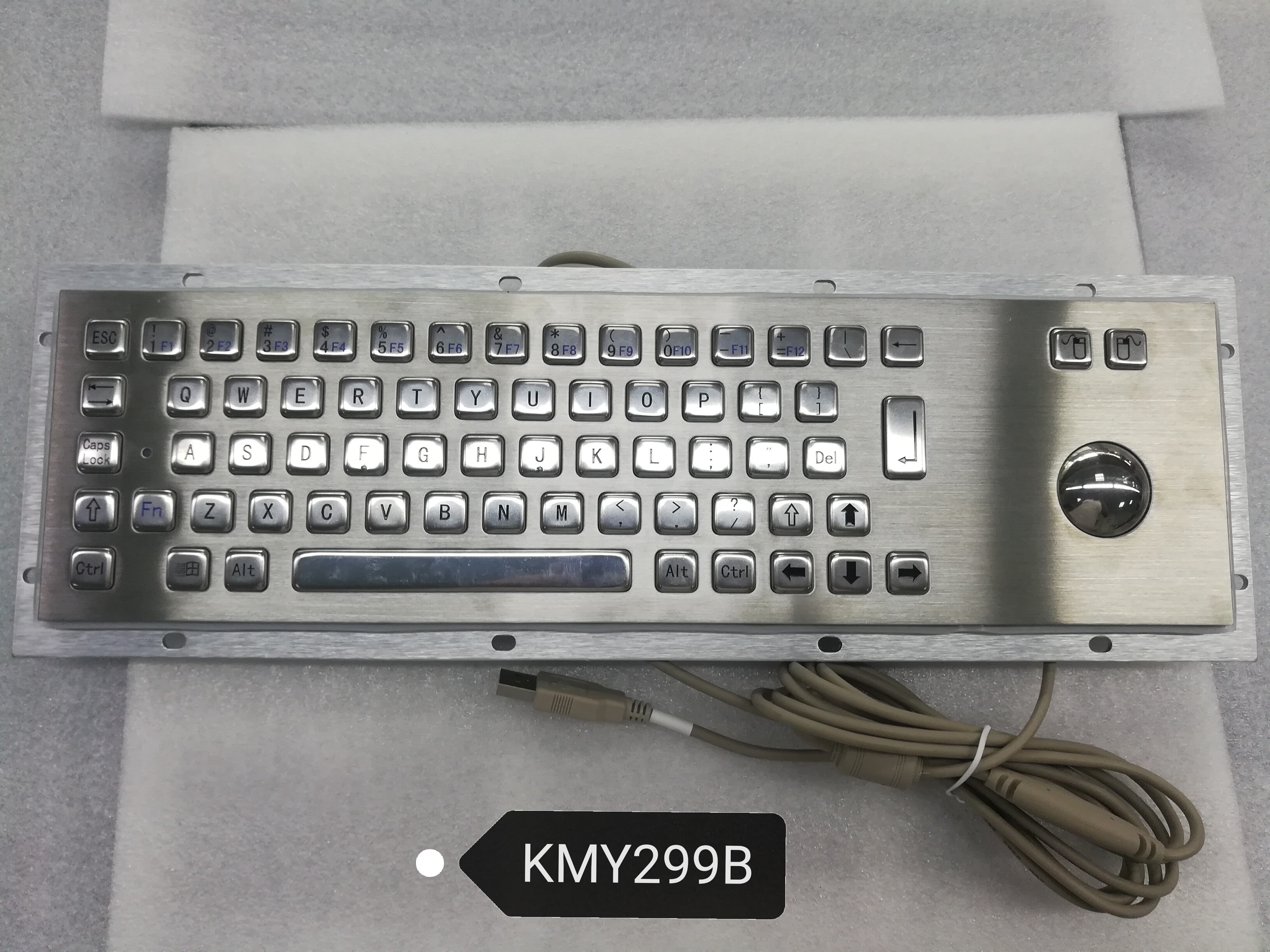 Quality 65 Keys KIOSK Metal Keyboard with Trackball Back-light Keypad