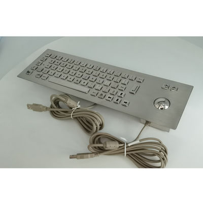 QWERTY Self Service Kiosk Stainless Steel Metal Keyboards 65 Keys IP65 ...
